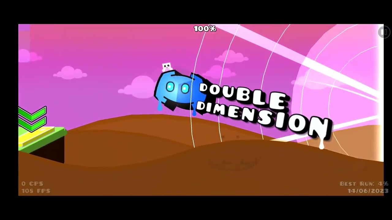 Geometry Dash - Daily Level #553 DOUBLE DIMENSION 100% All Coins [Hard Level] By GirlyAle02 ...