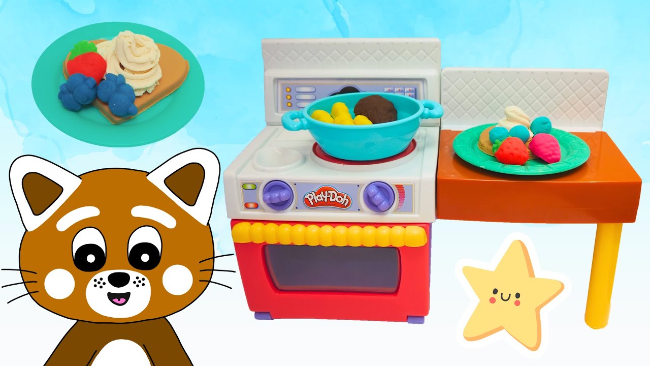 Play Doh Fun Learning Colors with Funny Food! 🍽️🎨 - YouTube