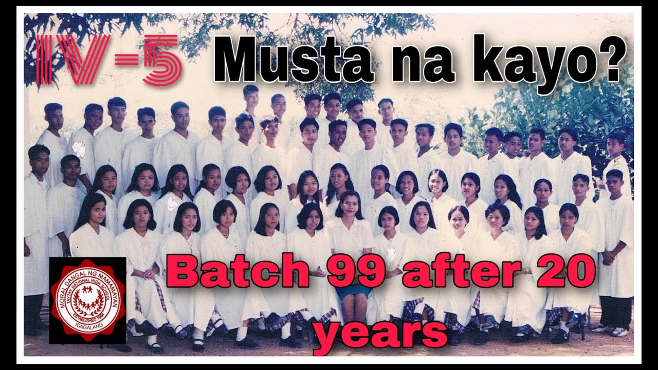 20 Years of TNHS Batch 99 | IV-5 Before and After | Taytay National High school - YouTube