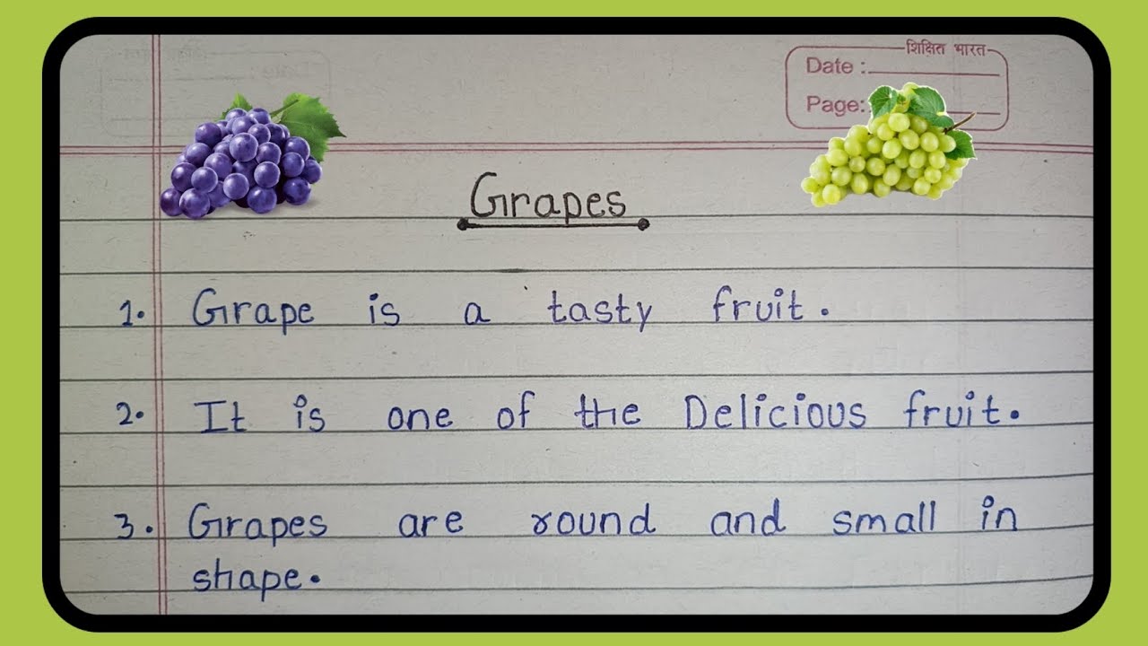 10 Line on Grapes in English| Essay on Grapes 10 Easy and best lines ...