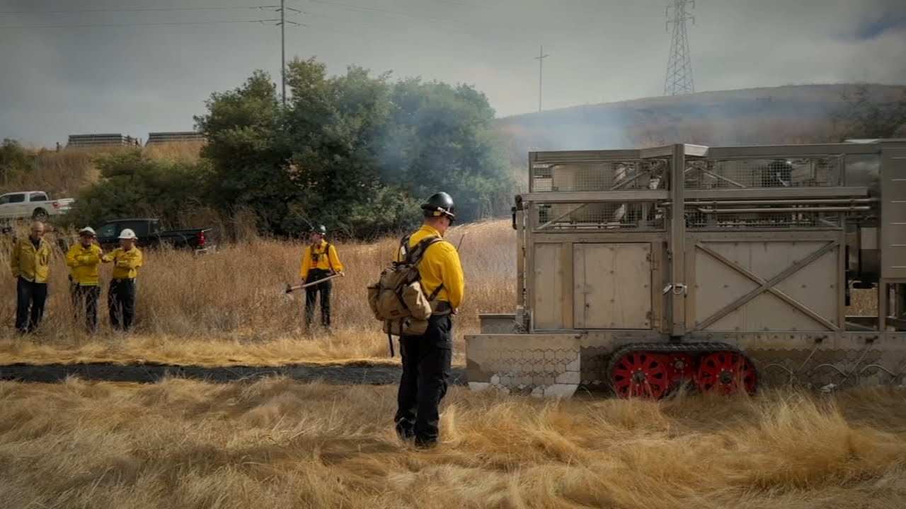BurnBot unveiled in CA, controlled burn machine could reduce wildfire ...