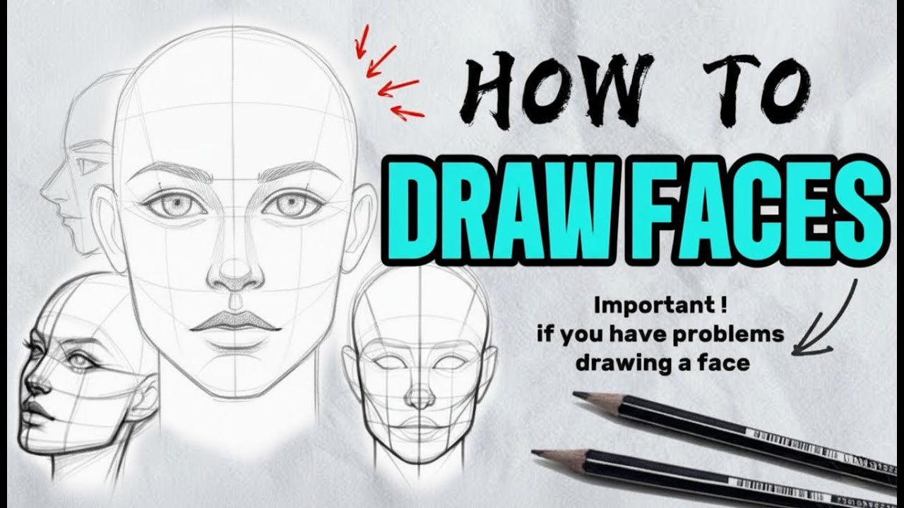 How to DRAW FACES - In your own Style [Front + Sideview] | Tinny - YouTube