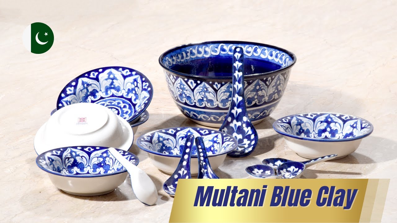 The Art of Multani Blue Clay Pottery Making From Raw Clay to Finished ...