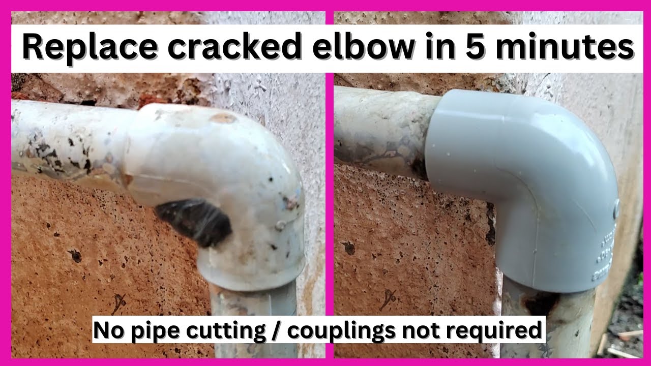 Replace defective PVC elbow in 5 minutes. No cutting of pipes. Couplers ...