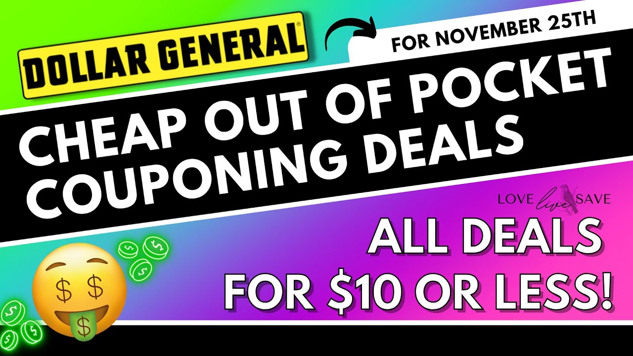 Cheap Dollar General Couponing Deals for November 25th - YouTube