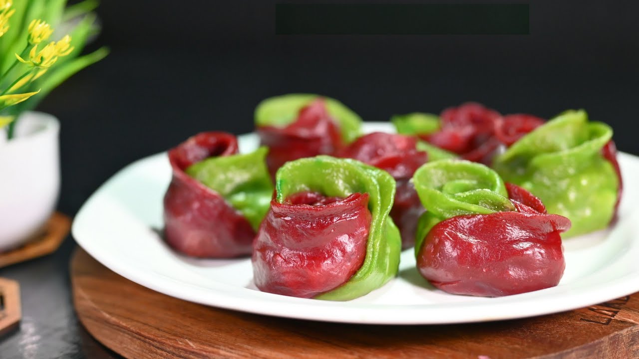Momos recipe || Rose momo || Chicken rose momo ||How to make momo at ...