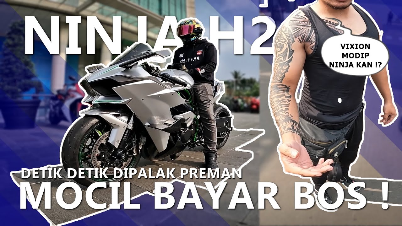 NINJA H2 DIPALAK KANG PARKIR DIKATAIN VIXION MODIF NINJA ENTE KADANG ...