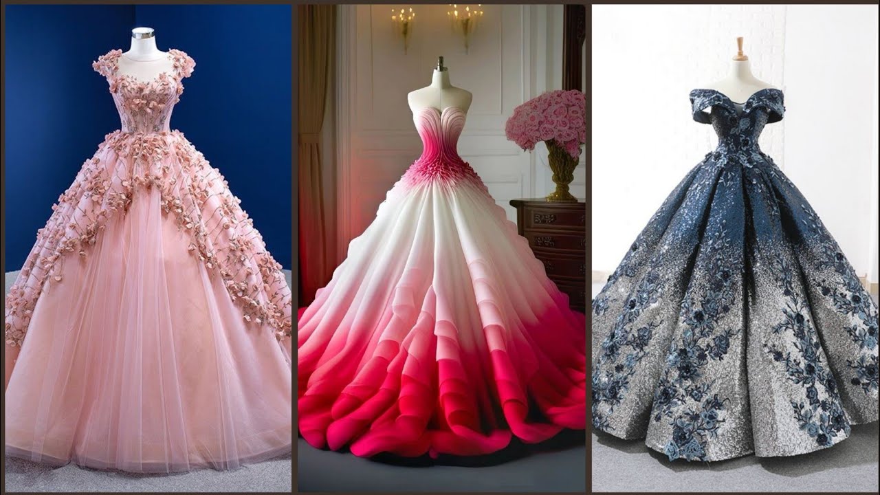 vintage princess Ball groom sparkly long prom dresses and beautiful ...