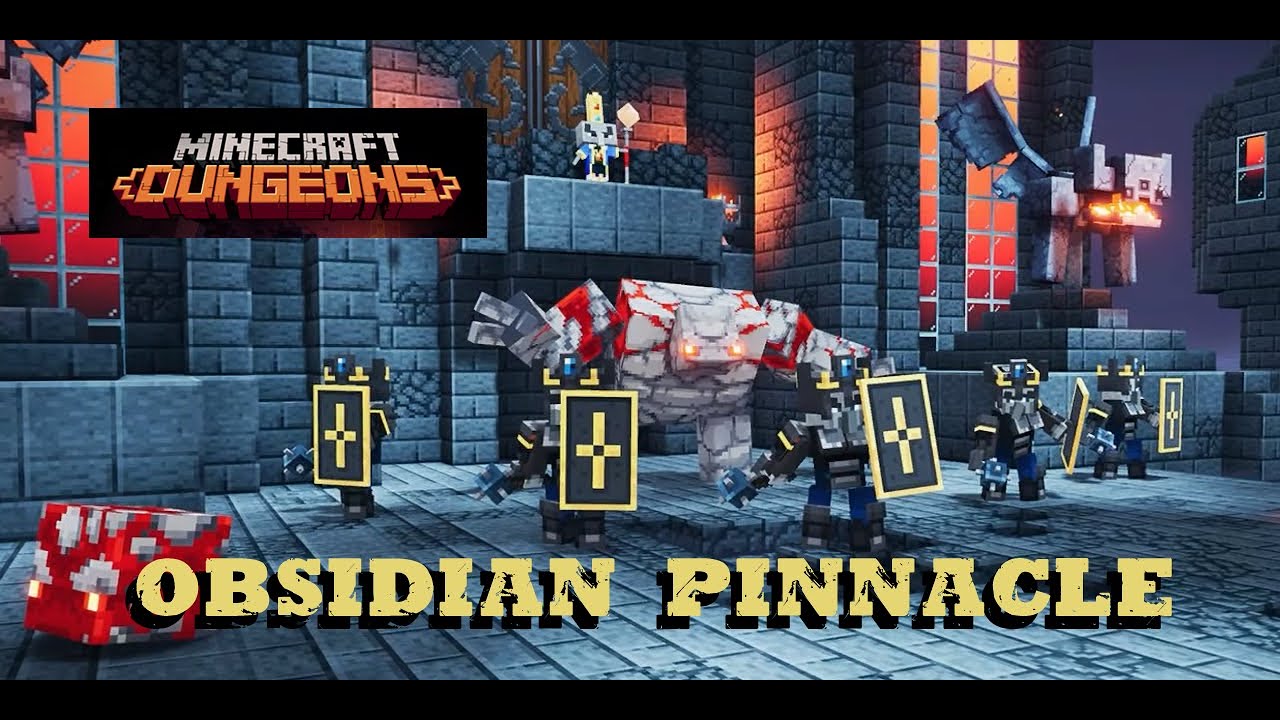 Minecraft Dungeons - Obsidian Pinnacle Final level - YouTube