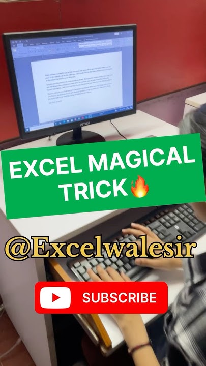 Excel Magical Trick👀 #excelwalesir #exceltricks #ytshorts #exceltraining #computertips - YouTube