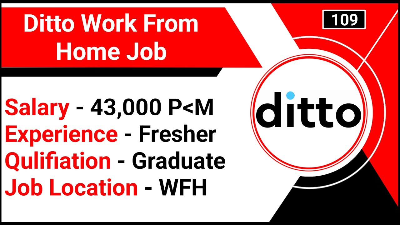 Ditto Work From Home | Ditto Insurance Adviser Jobs | Work From Home ...
