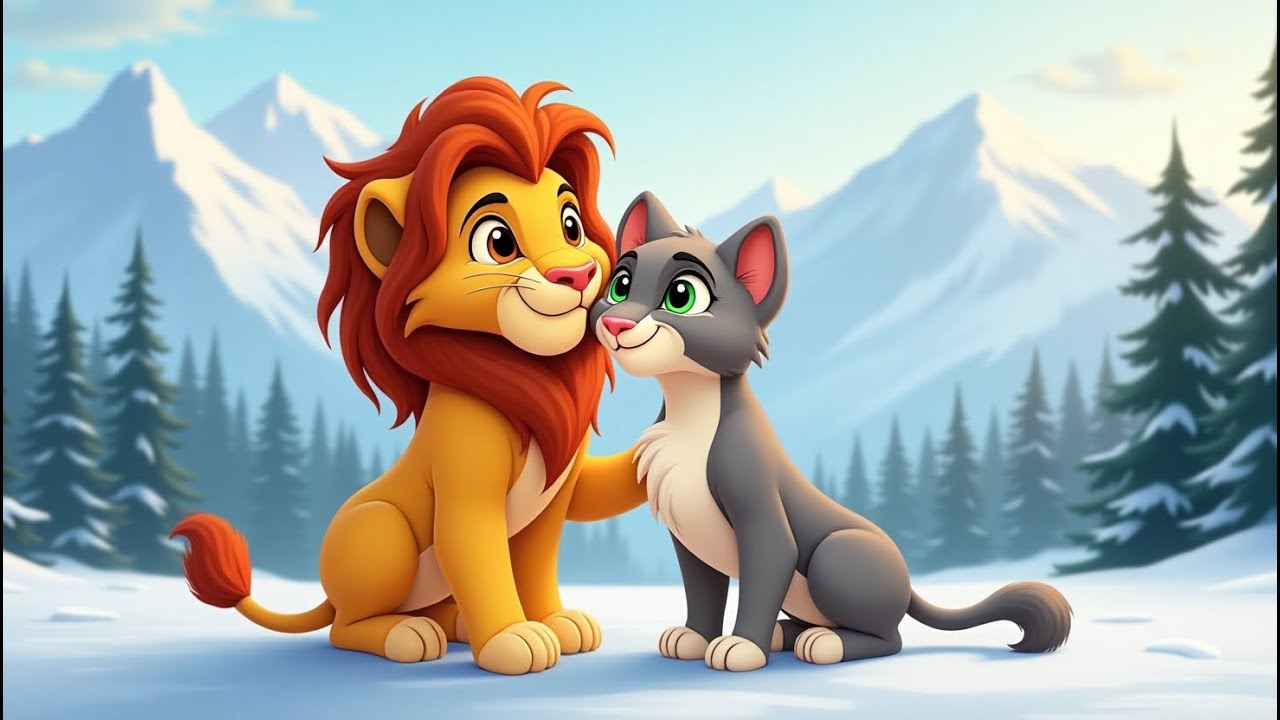 Simba the Brave Lion Saves Cat Trapped on Icy Mountain – Heartwarming ...
