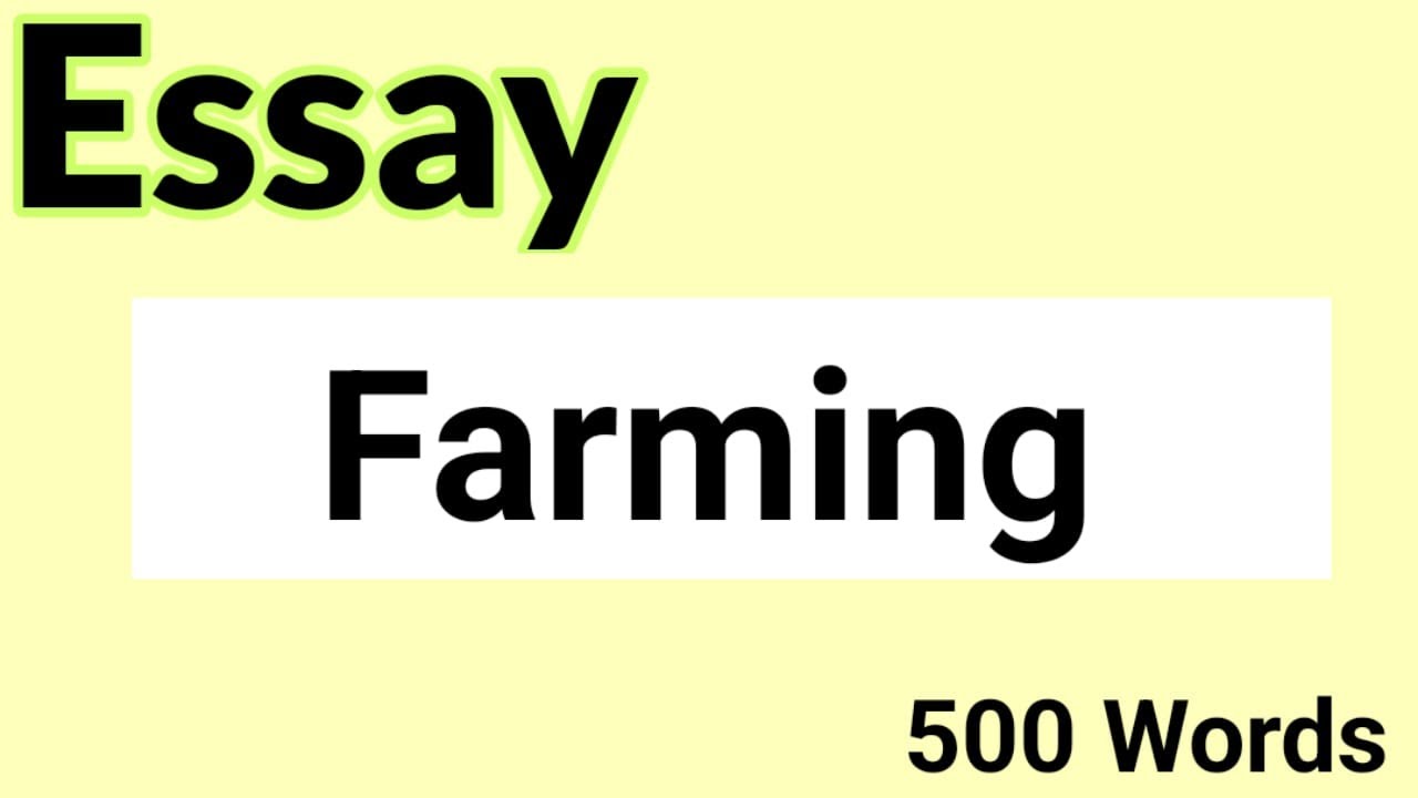 Essay On Farming In English | Farming | 5 Lines Short Essay | Best ...