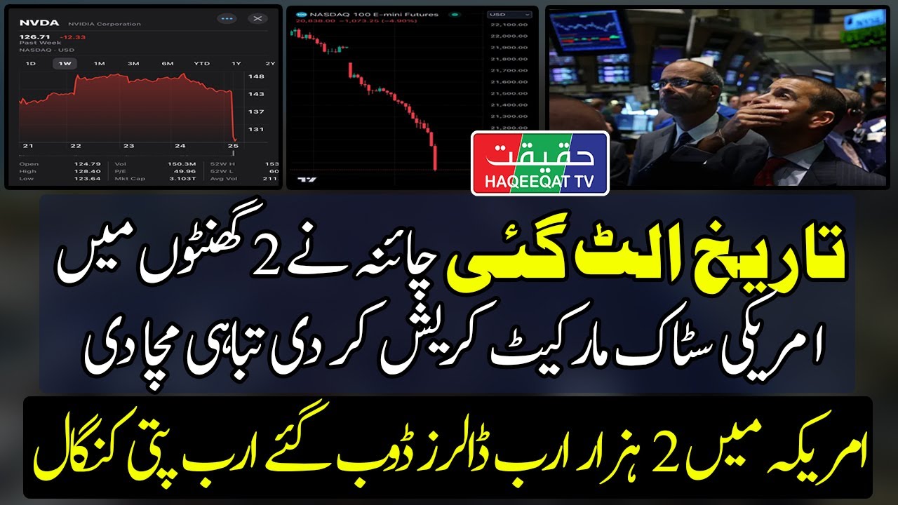 Nasdaq and Stock Markets Crash Over China’s AI DeepSeek - YouTube