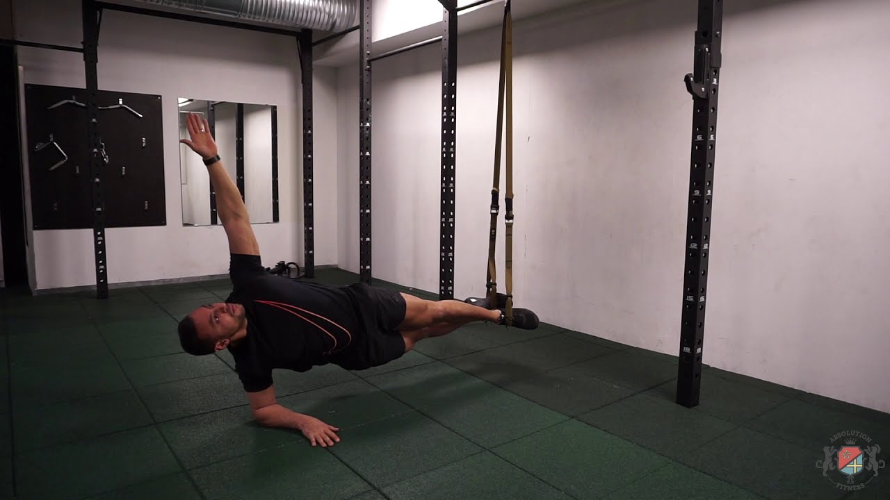 Sidoplanka med rotation med TRX - YouTube