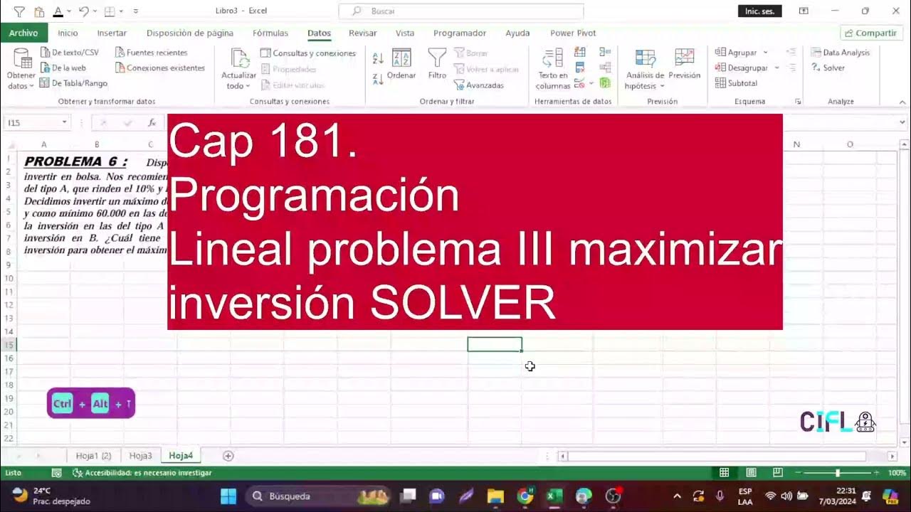 Cap181. Maximizar Intereses con Solver en Problemas de Programación Lineal: Resuelto en Excel 📈💰 ...