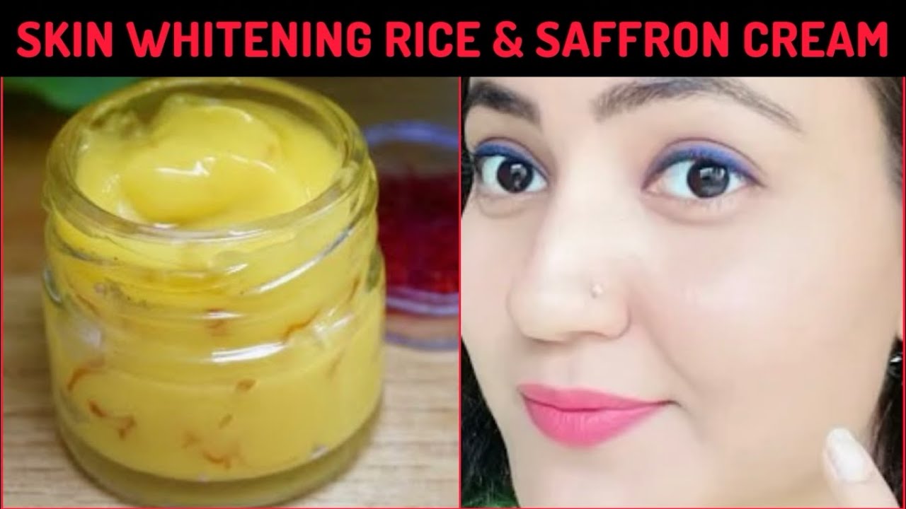 DIY Skin Whitening & AntiAging Rice Cream at Home | Rice Saffron Cream ...