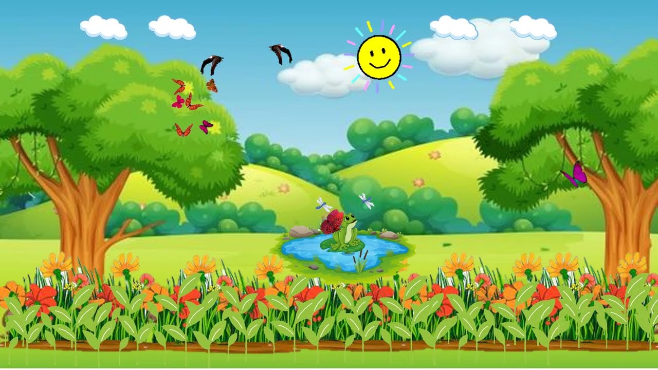 Background Animasi Kartun Bergerak II cartoon background loop Alam dan ...