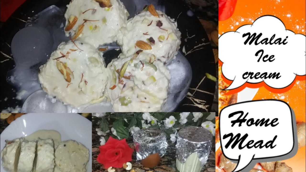 Malai Ice Cream Recipe.Home made ice cream recipe. - YouTube