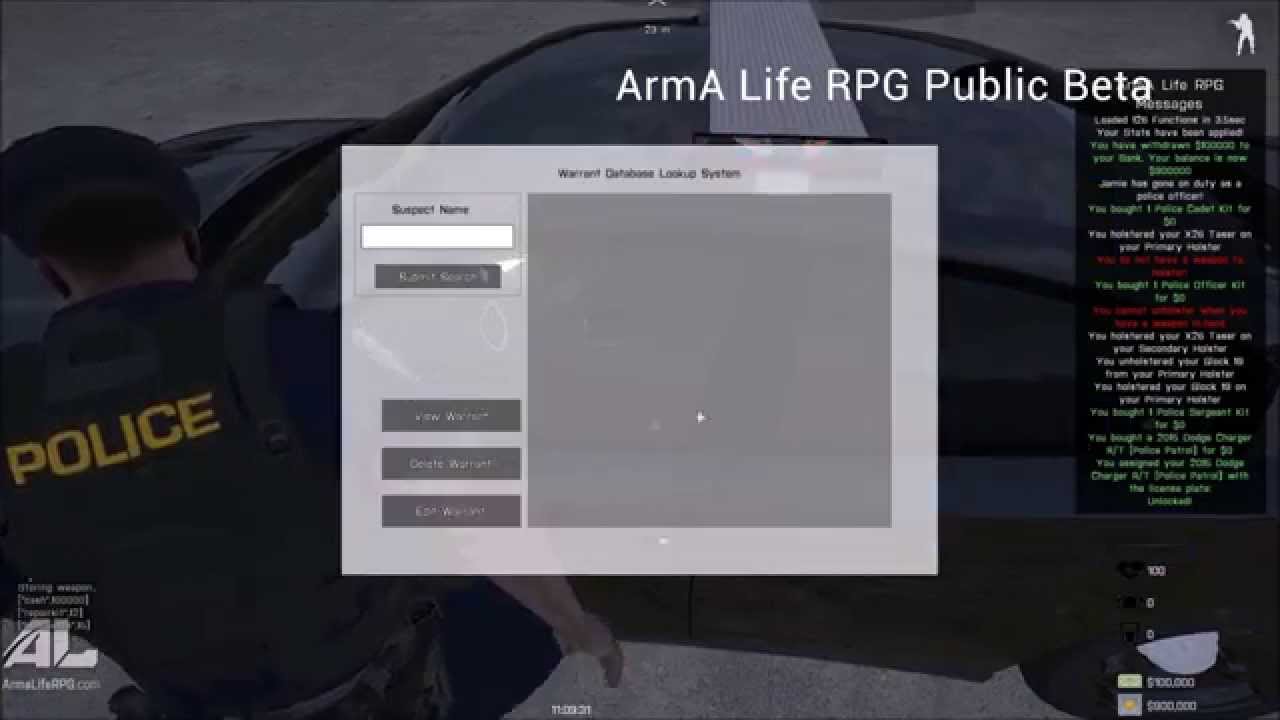 Arma Life RPG - Public Beta Feature Preview - Going on duty as a Police ...