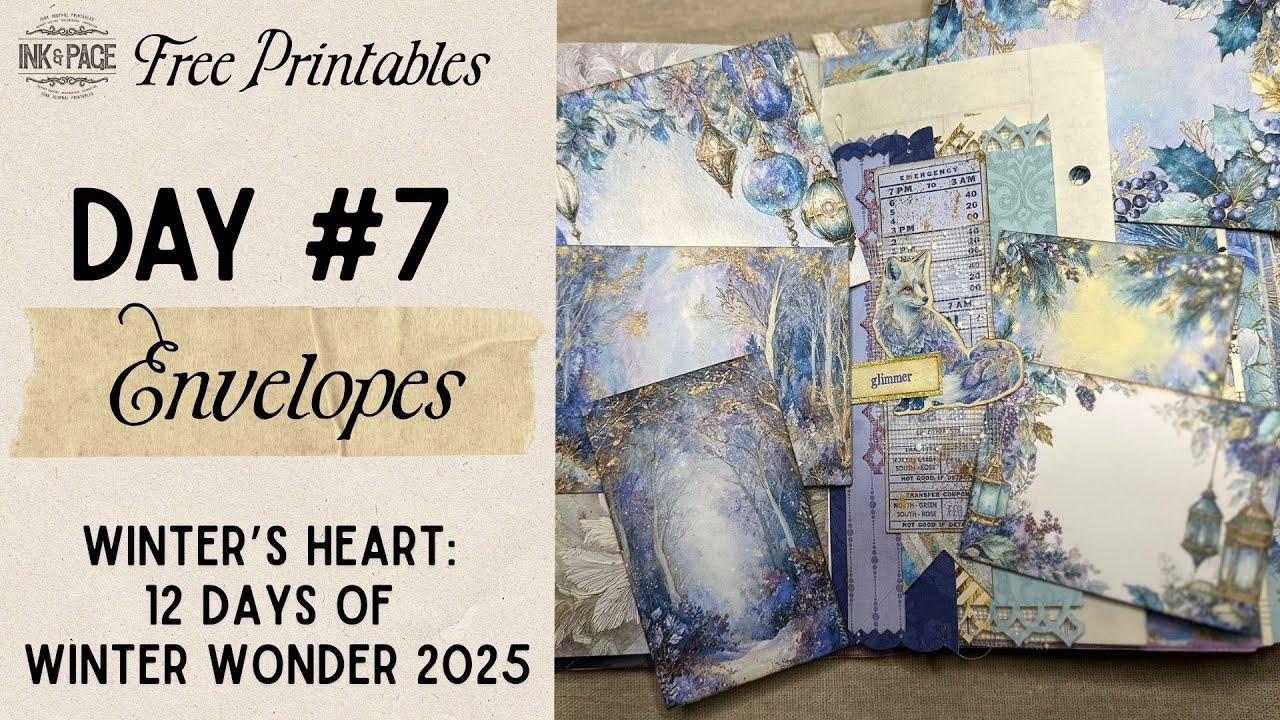 Winter's Heart Day 7 : Envelopes | Free Printables | 12 Days of Winter ...