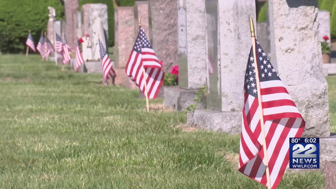 West Springfield Honors Veterans By Placing Flags At Their Tombstones