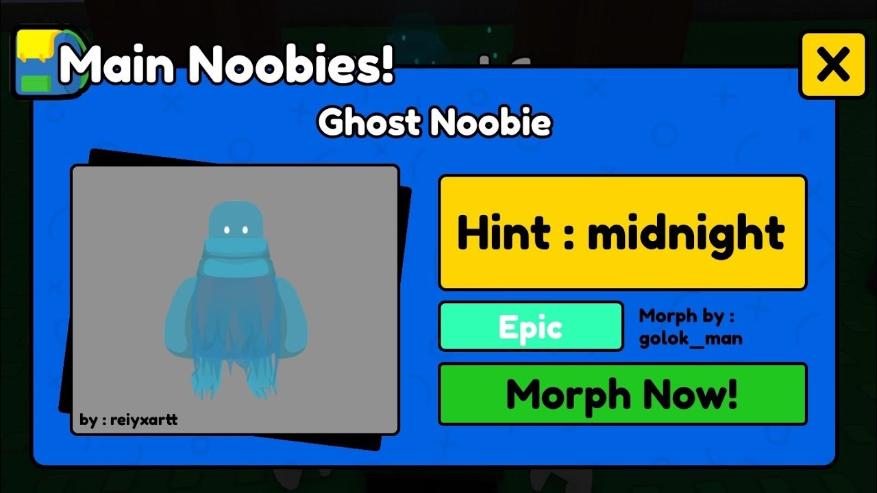 How to get GHOST Noobie in FIND THE NOOBIES MORPHS Roblox - YouTube