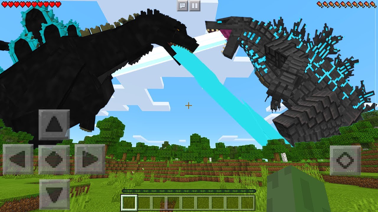 I Found GODZILLA vs HEISEI GODZILLA in Minecraft Pocket Edition... - YouTube