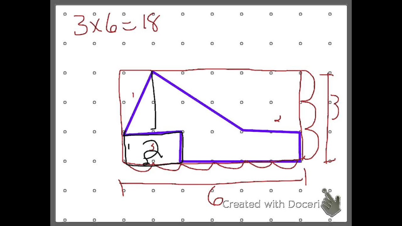 area of polygons using surround and subtract - YouTube