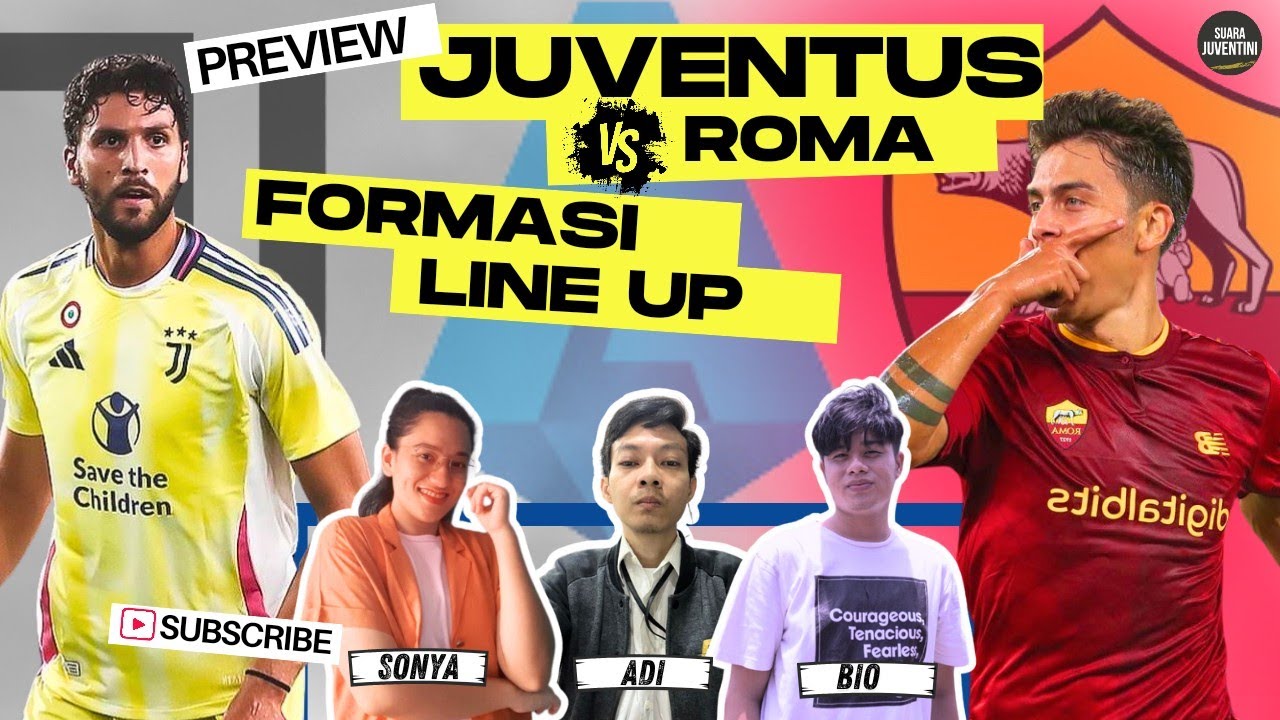 FORMASI & LINE UP JUVENTUS VS ROMA GIORNATA 3 SERIE-A SEASON 24/25 ...