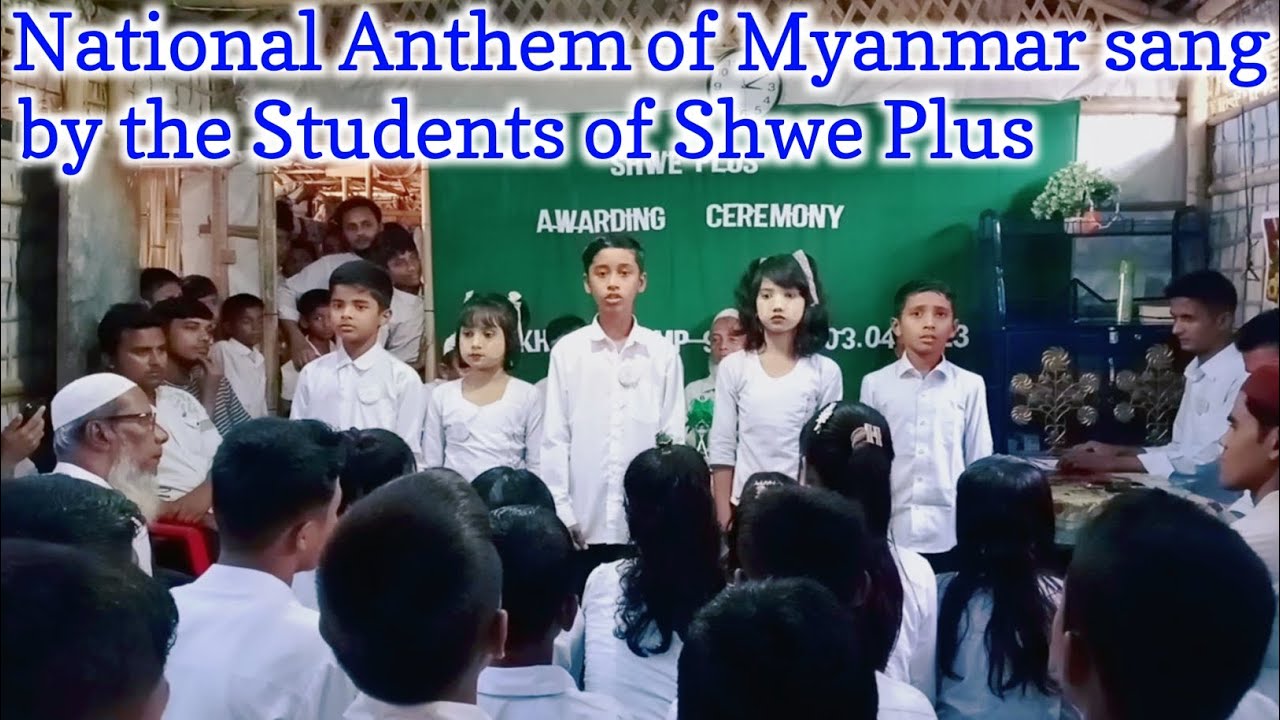 Students of Shwe Plus are proudly singing their motherland's National ...