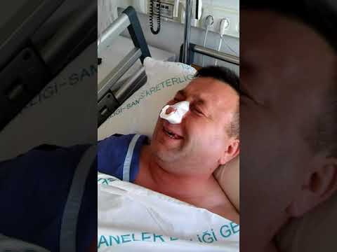 Narkozun etkisinden ayılan adam