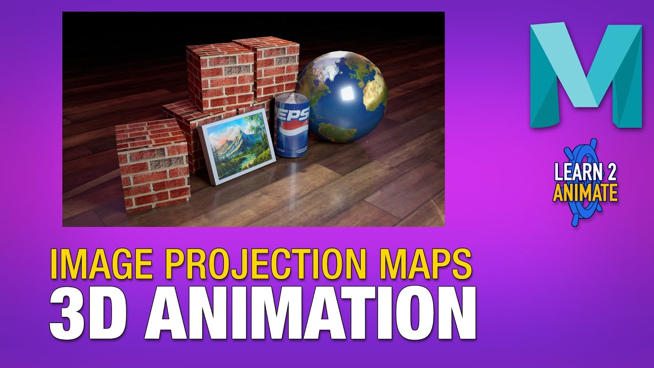 Applying Projection Maps to 3D Models in Autodesk Maya 2022. Beginner ...