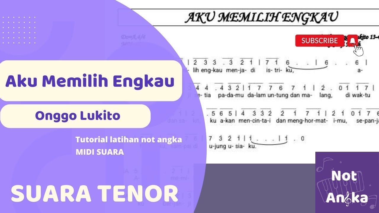 Lagu Pernikahan : Aku Memilih Engkau Suara Tenor - YouTube