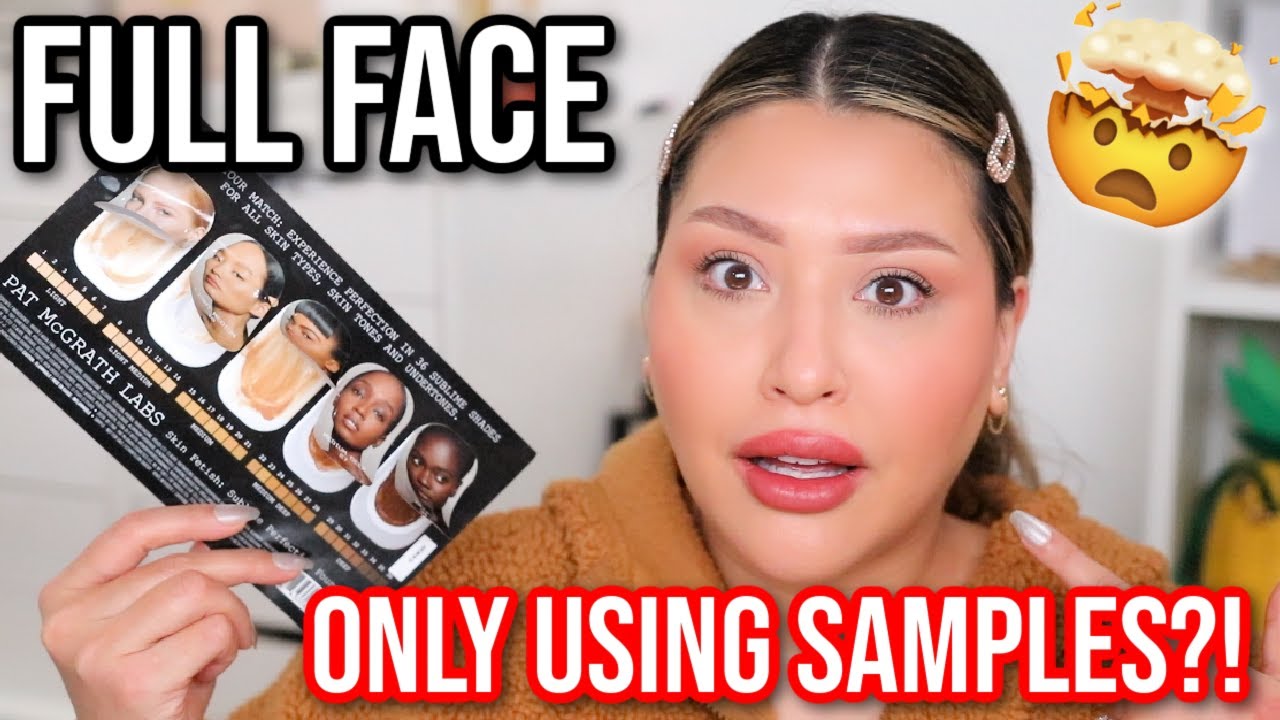 FULL FACE OF MAKEUP ONLY USING SAMPLES: GRWM - YouTube