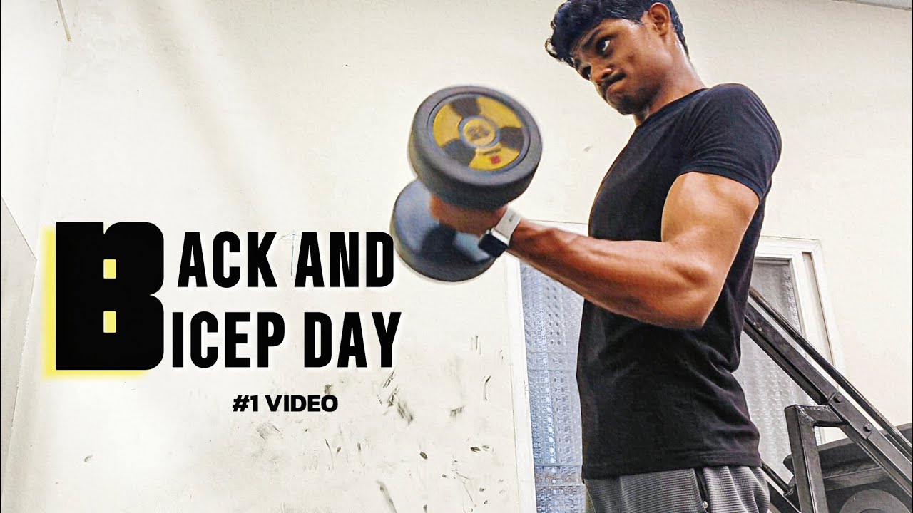 BACK AND BICEP DAY + FIRST YT VIDEO - YouTube