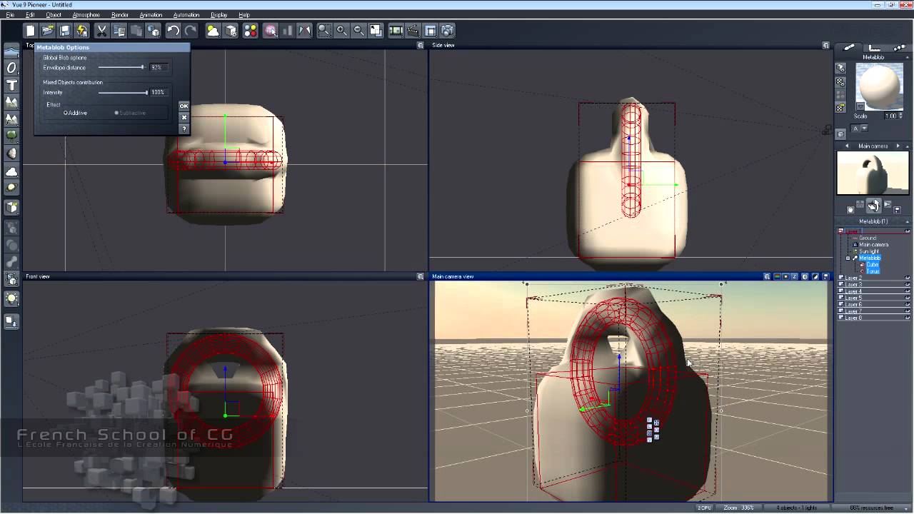 Tuto E-on Vue: Les meta et Hyperblob - YouTube