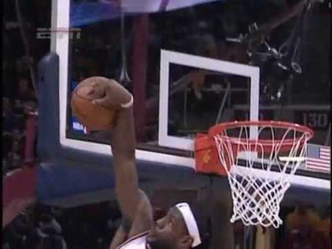 Lebron James Block Rajon Rondo Of The Backboard - YouTube