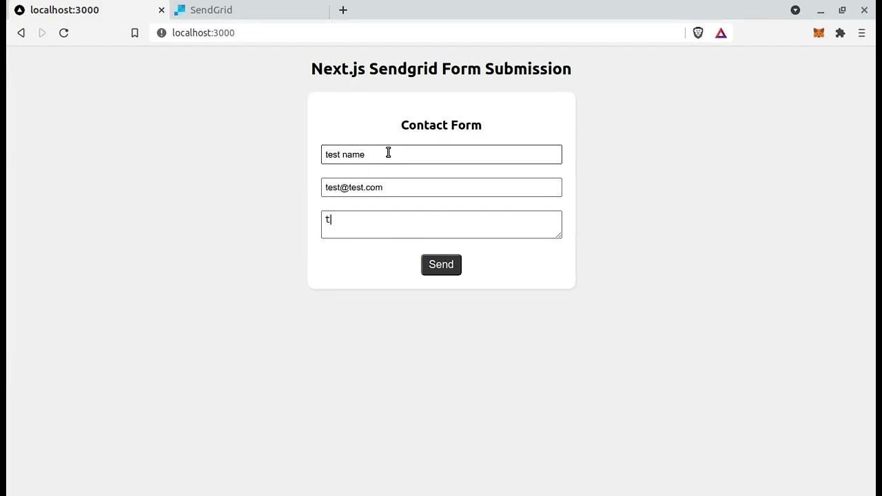 Send email with Next.js and Sendgrid - YouTube