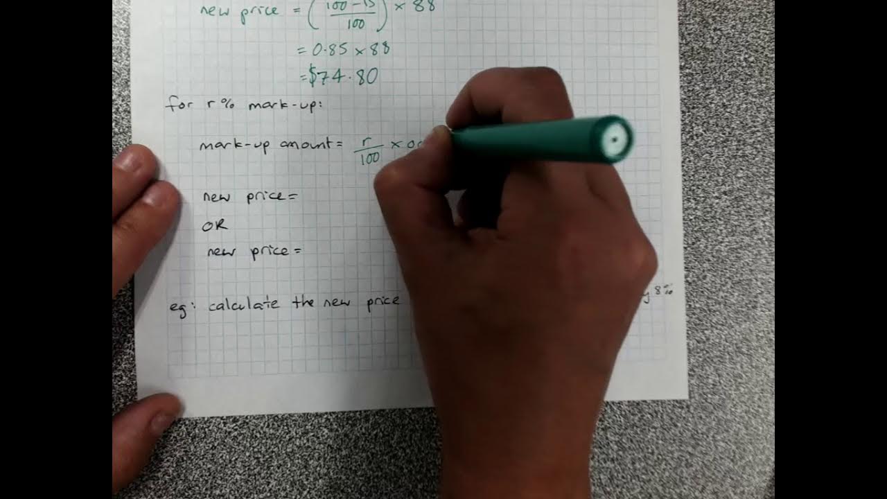 Percentage change: discount and markup - YouTube