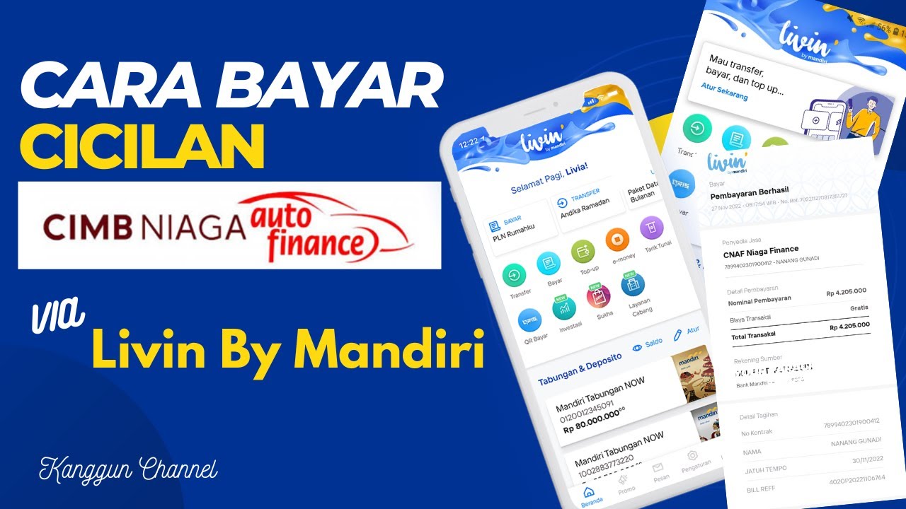 Cara Bayar Angsuran Mobil di CNAF Lewat Livin By Mandiri - YouTube