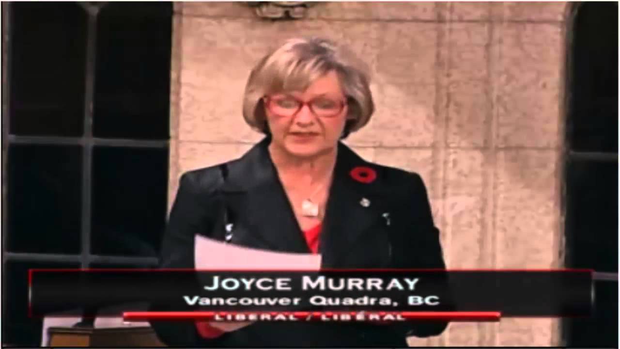 MP Joyce Murray asks Member's to support bill C-622 - YouTube