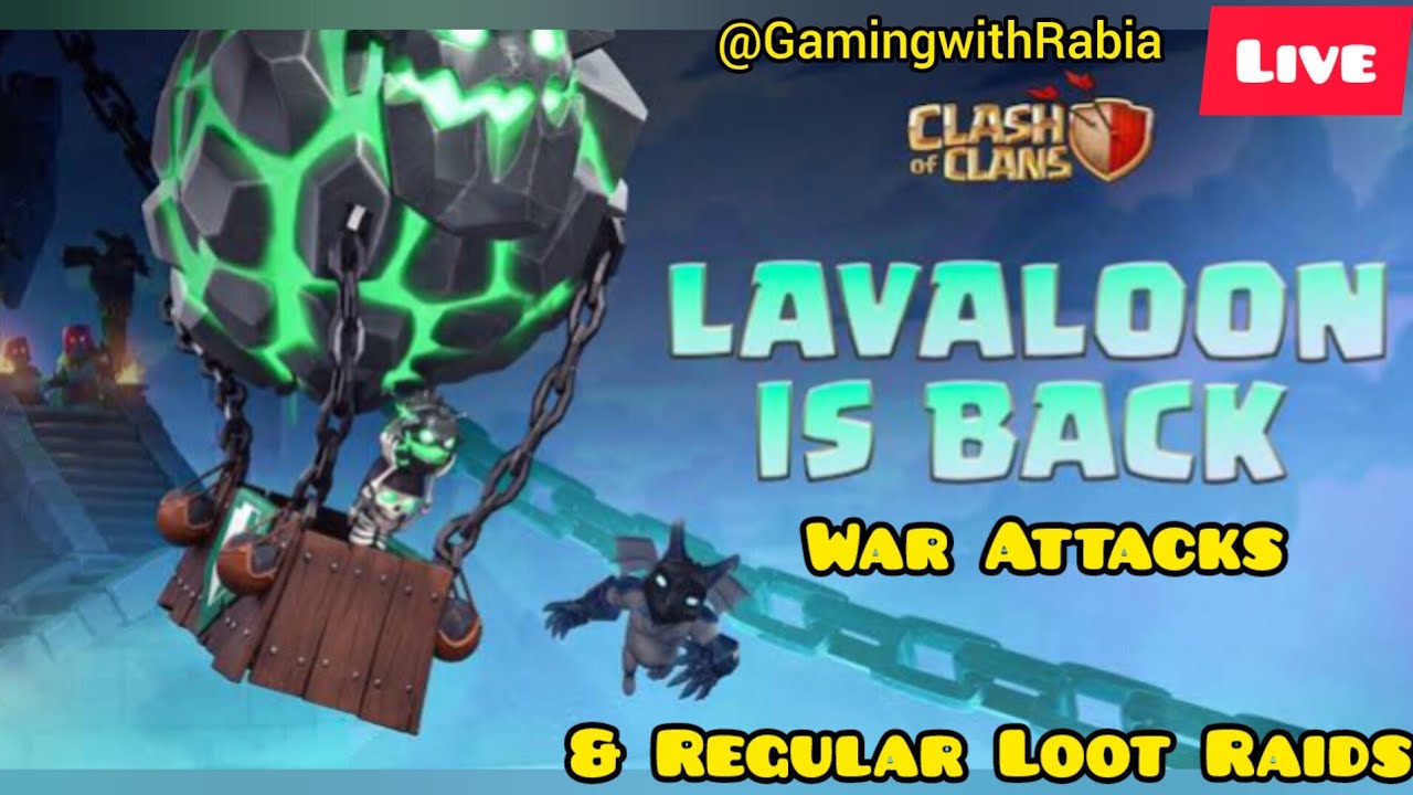 Clash Of Clans Game/New Lavaloon Troops Raids/War + Regular Loot Raids ...