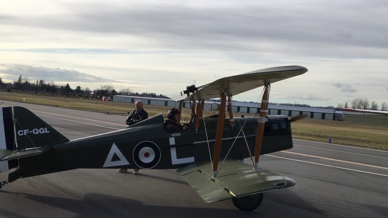 CMF RAF SE5 airplane start - YouTube