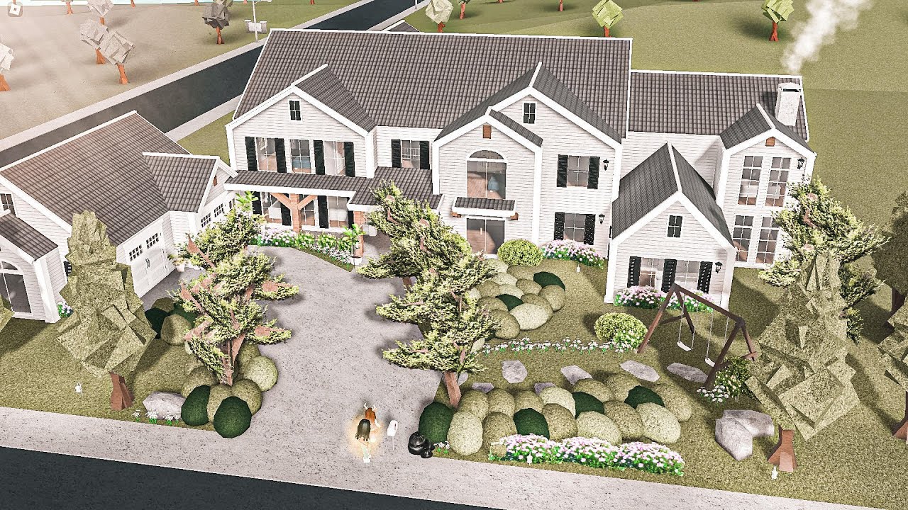 Cheap Bloxburg Mansion Speedbuild 60k - YouTube