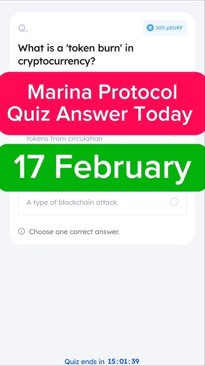 Marina Protocol Quiz Answers Today - 17 February | Marina Protocol Answers Today | #Shorts - YouTube