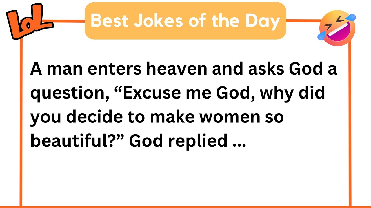 BEST JOKE OF THE DAY | A man asks God a question | Funny jokes 😂 - YouTube