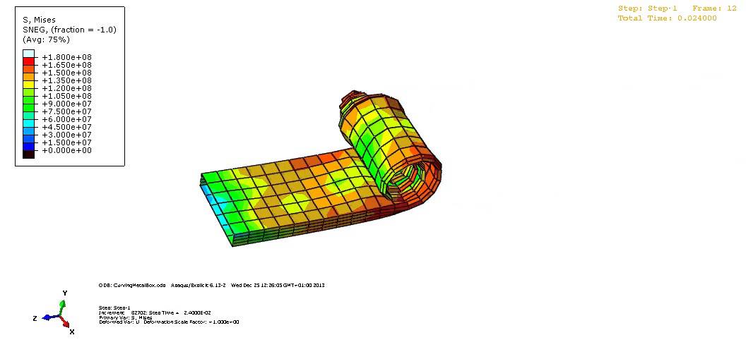 ABAQUS-CAE - Metal box deformed by momentum | Metallbox deformiert ...