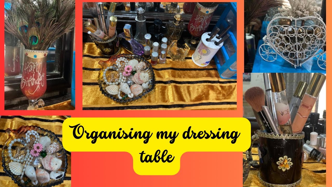 Organising my dressing table//How I organise my dressing table//Salshi ...