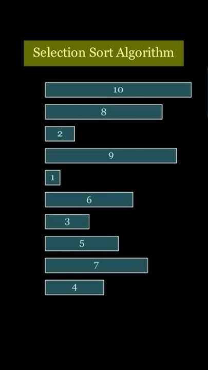 Visualization of Selection Sort Algorithm #visualexplanation #computerscience #algorithm # ...